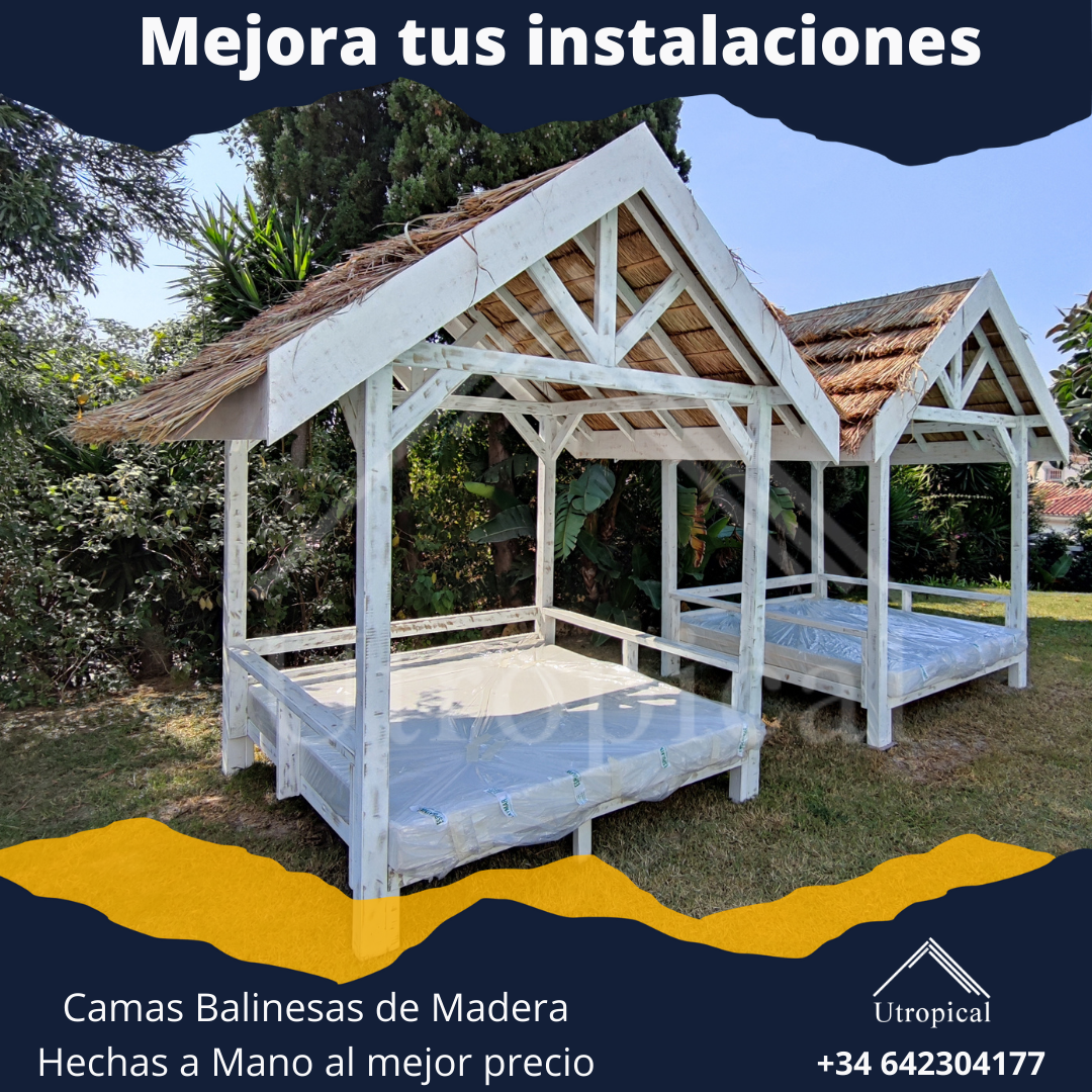 Wooden Balinese Beds - Utropical Everywhere in Spain